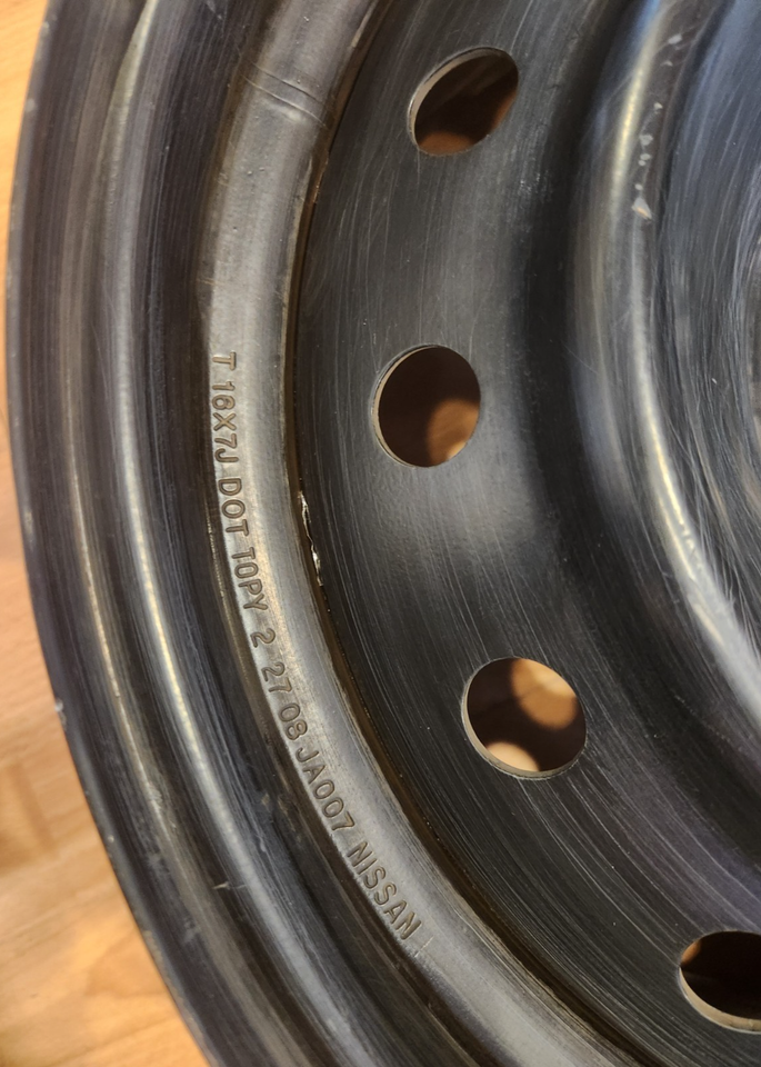 SET OF (4) 16" NISSAN ALTIMA FACTORY OEM BLACK STEEL WHEELS RIMS 16x7 ...