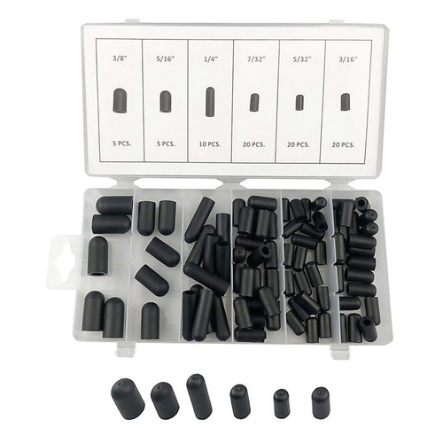 80Pcs Silicone Hose Cap Vacuum Cap Block Off Assortment Kit For ...