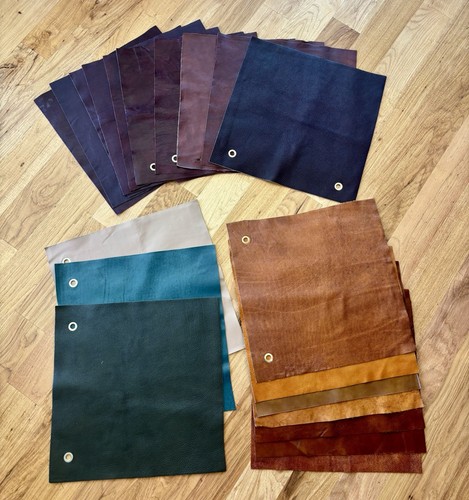 Lot 20 Leather Samples 17 x 17 Upholstery Swatches for Crafts ...