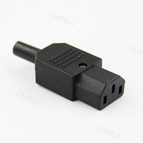 IEC Straight Cable Connector C13 C14 10A 250V Female Male Plug 3 Pin ...