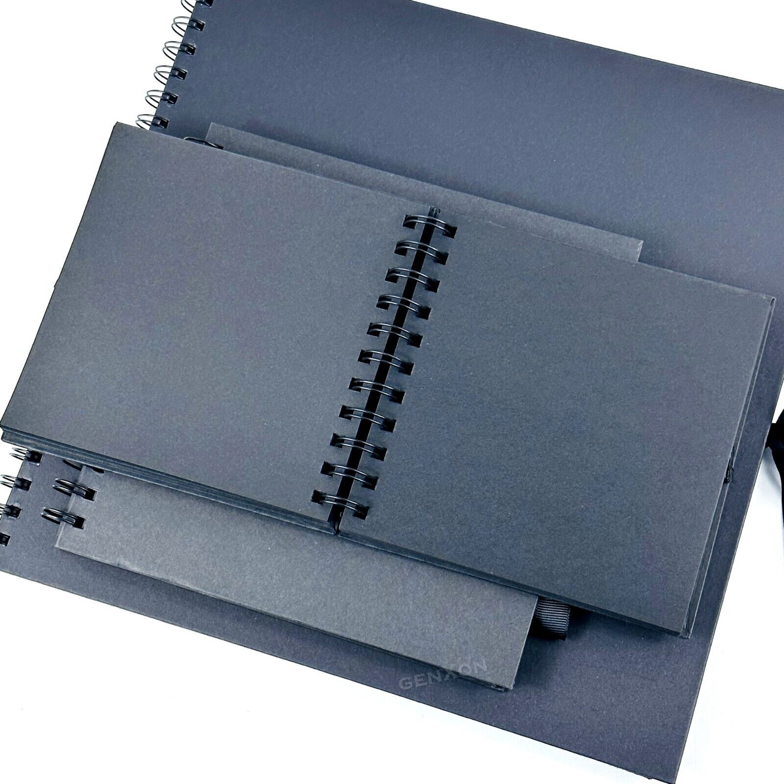 Black Scrapbook Spiral Bound Photo Album Square Black Pages Art & Craft ...