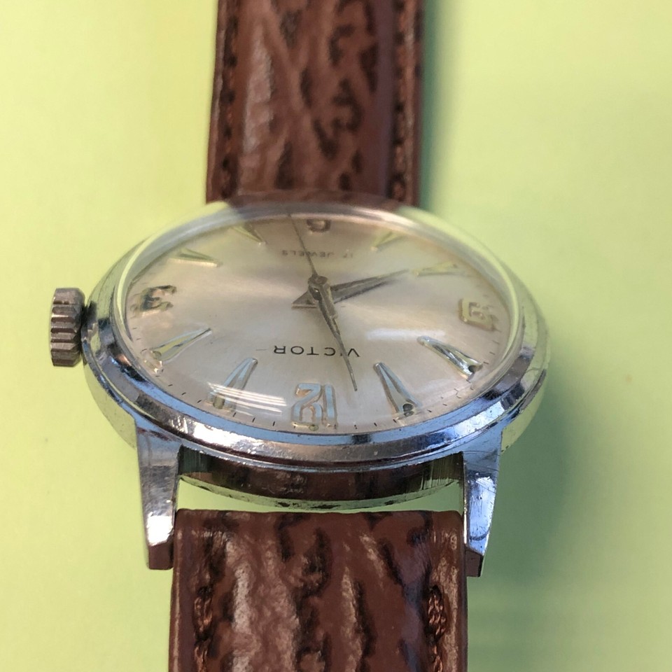 Vintage Chrome cased Swiss Victor Watch from 50s/60s, 33.5mm, Running ...