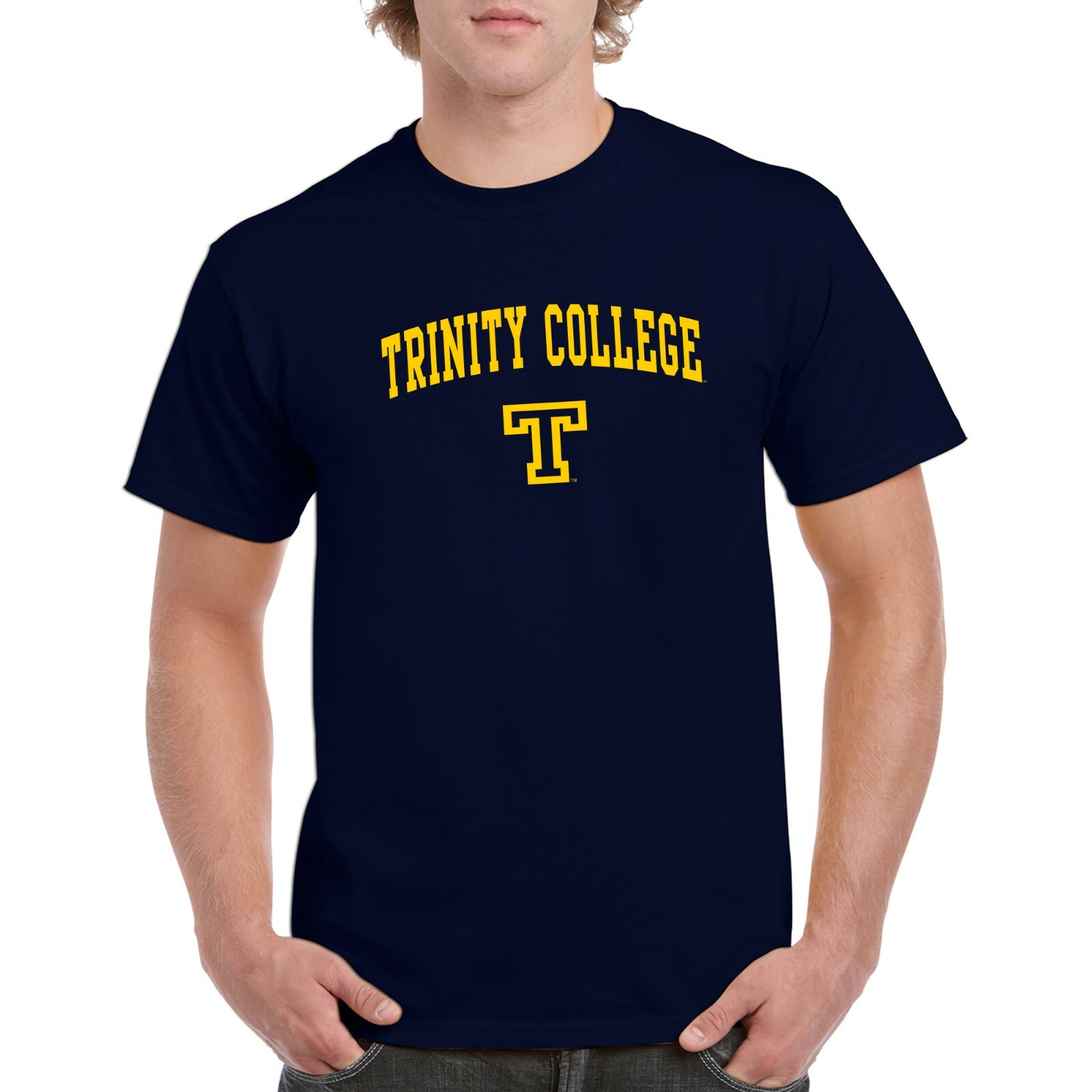 Trinity College Bantams Arch Logo T-Shirt - Navy | eBay