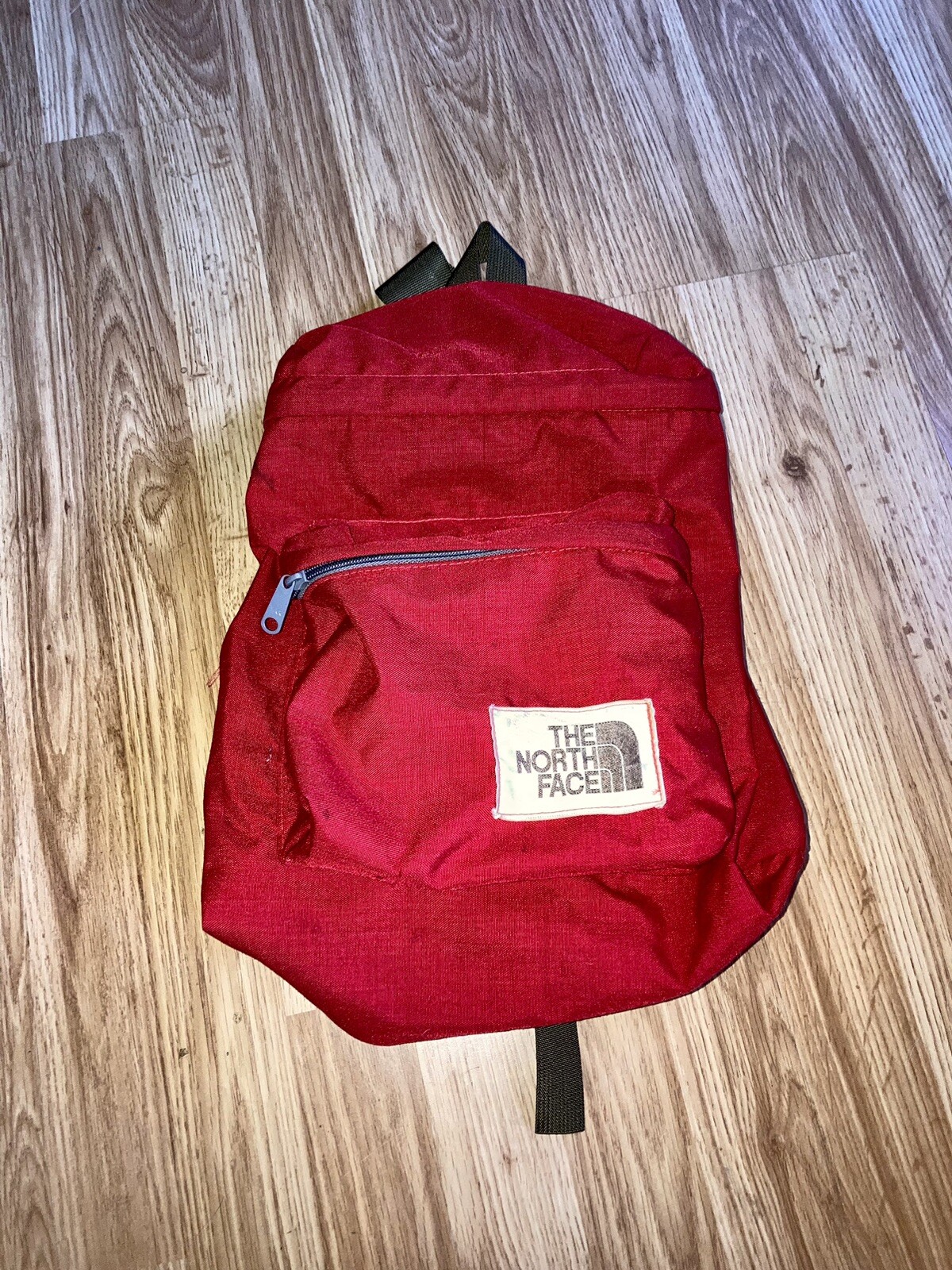 Rare Vintage 80s North Face Red Backpack Day Bag Brow… - Gem
