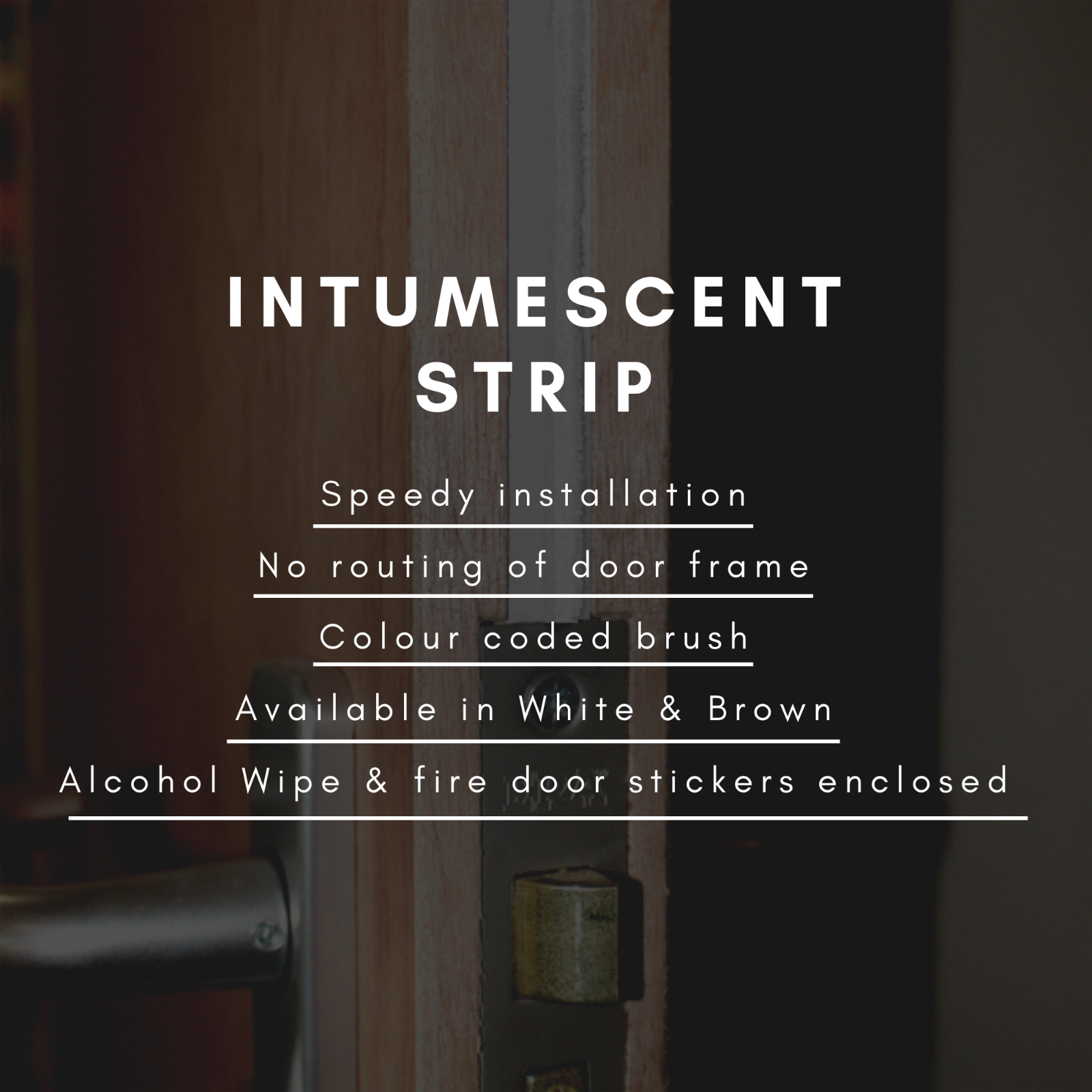 Intumescent Strips Fire Door Strip Seal 5.2M Smoke with Brush Brown ...