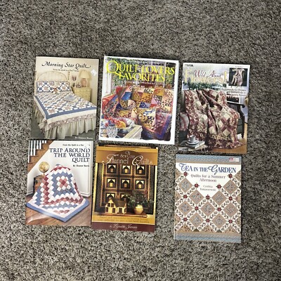 Lot of 6 Quilt Pattern Books - Quick Quilts, Patchwork, Stack-n-whack ...