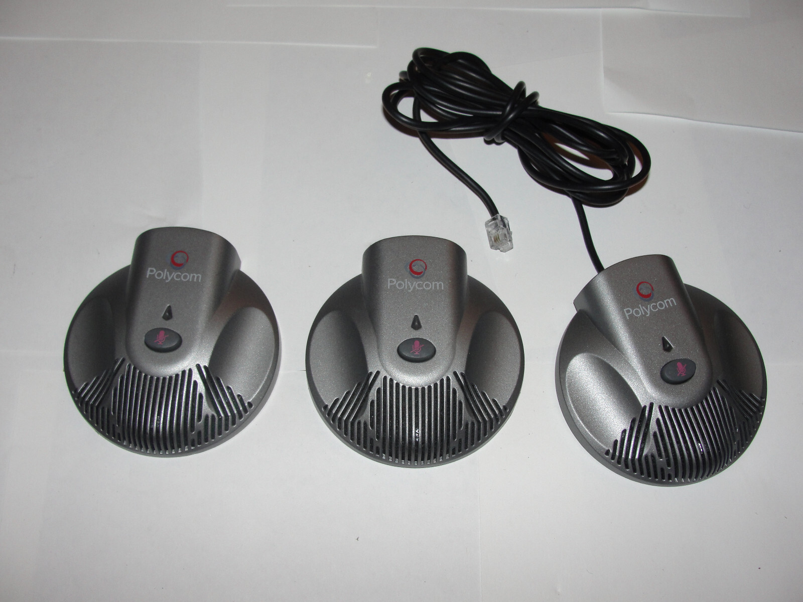 🔥 Lot of 3 Polycom External Microphone 2201-07155-601 SoundStation ...