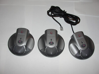 🔥 Lot of 3 Polycom External Microphone 2201-07155-601 SoundStation ...