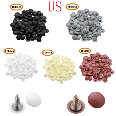 100 Plastic Self-Tapping Screw Caps Snap Cover for Phillips Square-X ...