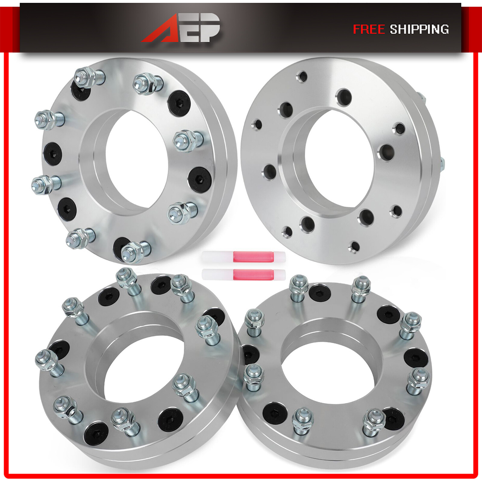 4X 6x139.7 to 8x170 Wheel Adapters 2" 14x1.5 For Chevrolet GMC Ram 1500 ...
