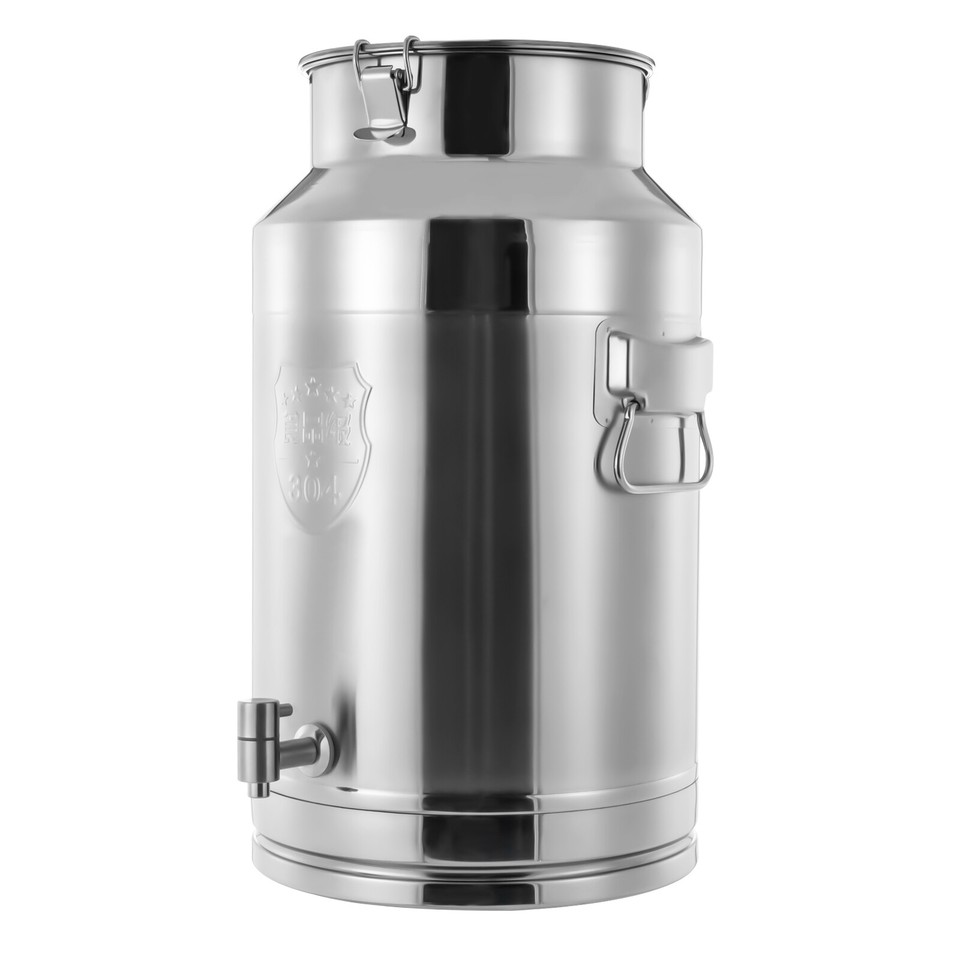 28L/35L Stainless Steel Milk Can Wine Pail Bucket Jug Oil Storage Tank ...