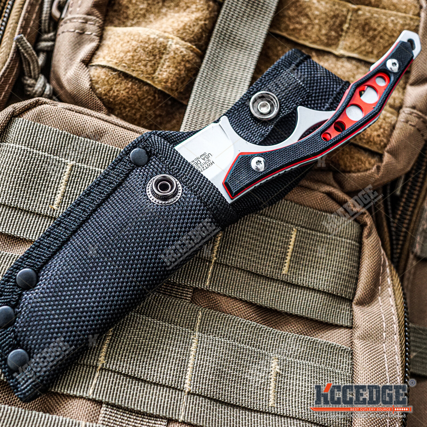 7.25" Tactical Fixed Blade Knife With Sheath Combat Knife Survival ...