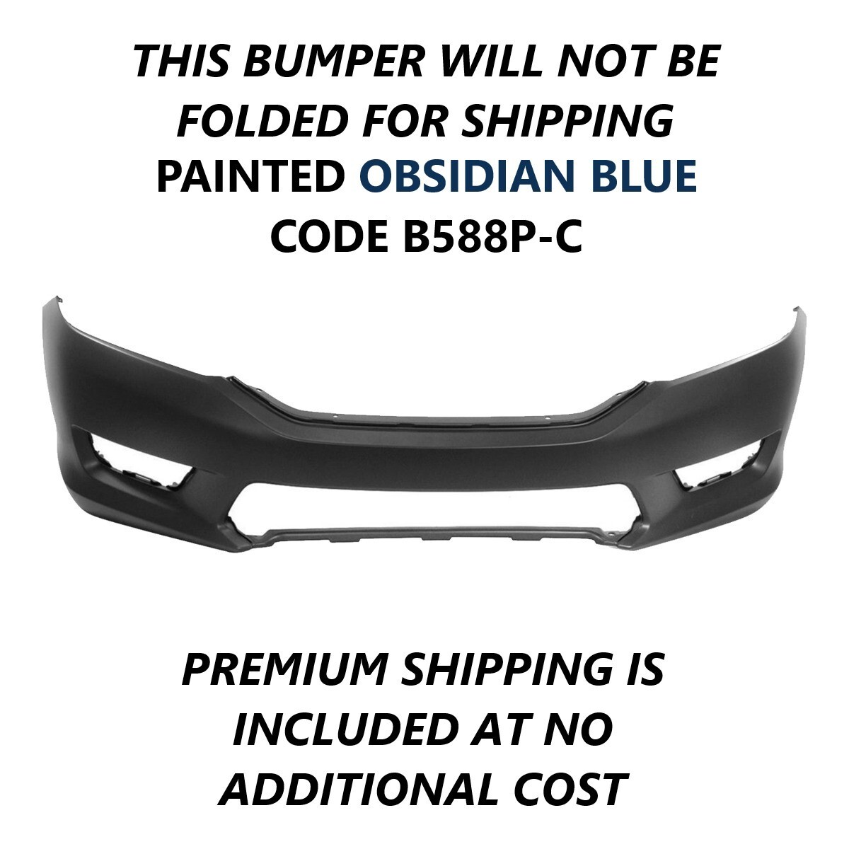2013-2015 HONDA ACCORD SDN FRONT BUMPER OEM OBSIDIAN BLUE B588P-C ...