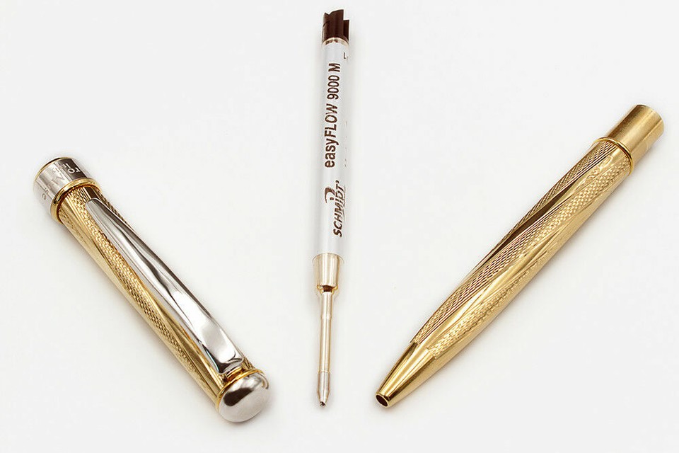 Solid 925 Silver Inca Ball Pen Black Ink Parker Type Refill | eBay