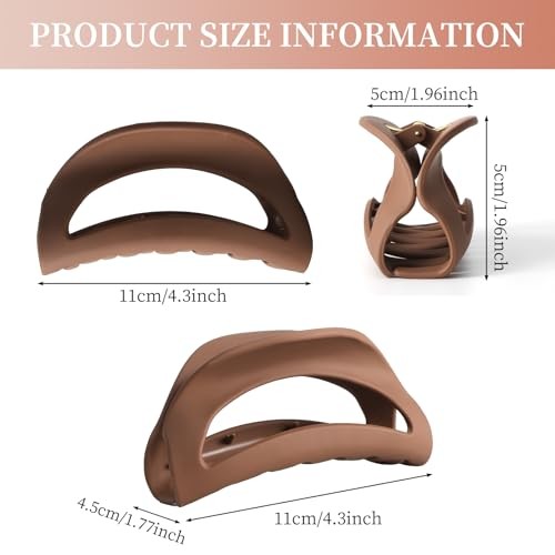 3 Pack Silicone Flexible Hair Claw Clips for Women, Cloud Soft Clips ...