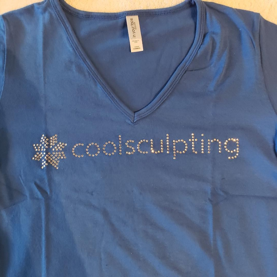 CoolSculpting Women’s CoolTee Rhinestone Logo Royal Blue XS NEW | eBay