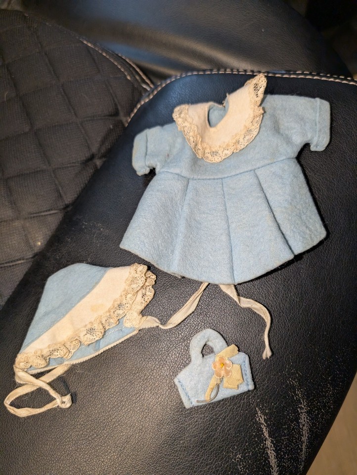Blue Felt dress, purse, hat fit Alexander-Kin, Ginger, Ginny doll | eBay