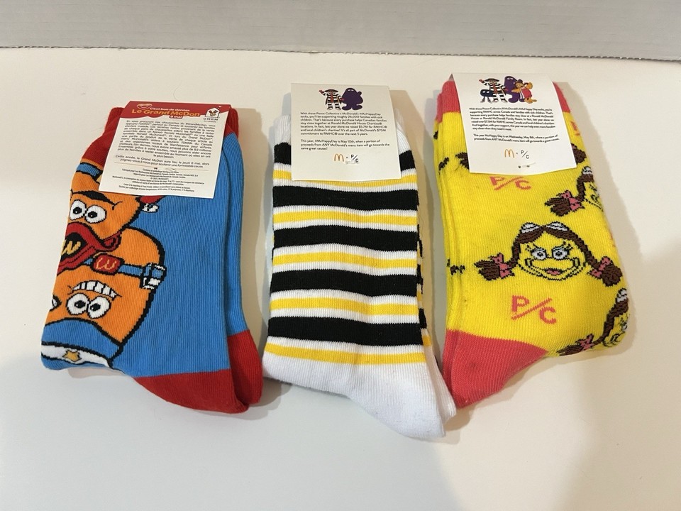 McDonald's Canada McHappy Day Socks New Birdie Girl McNugget Buddies ...