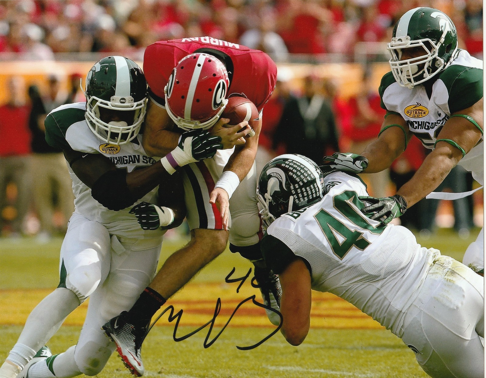 Max Bullough signed 8x10 Michigan State Spartans color photo #3 | eBay