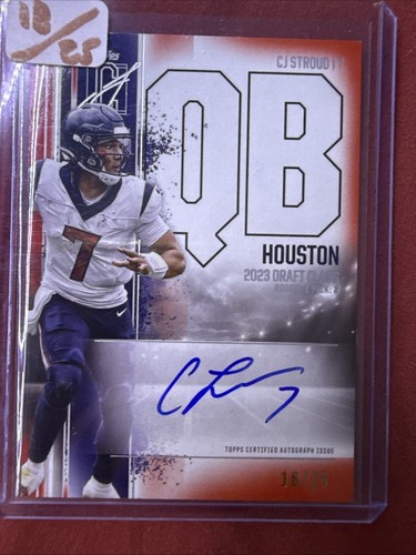 CJ STROUD 2024 TOPPS SIGNATURE CLASS VETERANS RED VARIATION AUTO /25 ...