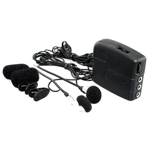 Motorcycle Intercom Host With Headphones Kit Helmet Wired Walkie Talkie ...