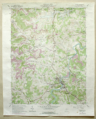 Philippi West VA Vintage Original US Interior Topographic Geological ...