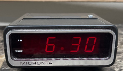 Micronta Large Red Display Alarm Clock Model 63-814 Vintage WORKS | eBay