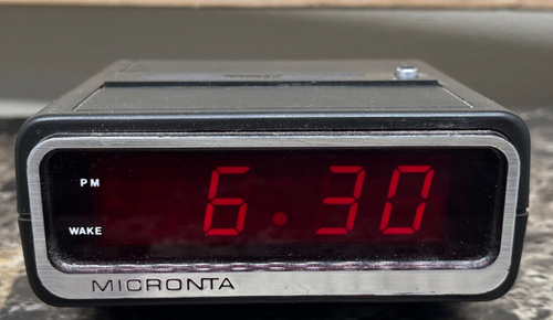 Micronta Large Red Display Alarm Clock Model 63-814 Vintage WORKS | eBay