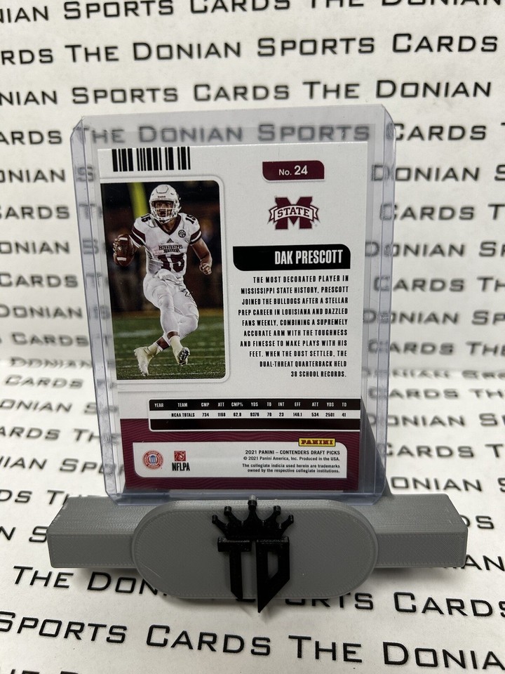 2021 Panini Contenders Draft Picks Dak Prescott Game Ticket #24 Dallas ...
