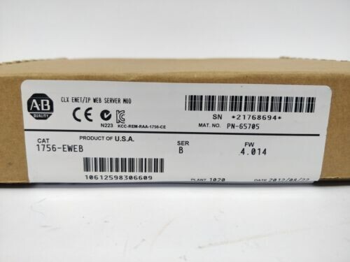 New Sealed AB 1756-EWEB ControlLogix ENet/IP Web Server Module AB US ...