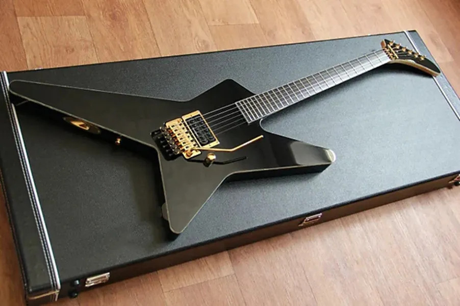 Black Body Electric Guitar with Ebony Fingerboard,Gold Hardware ...