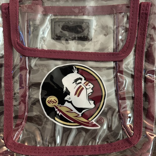 FSU Clear Crossbody Bag Maroon Handled | eBay
