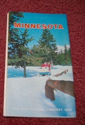 1968-1969 Minnesota Official Highway map Snowmobiles! Scorpion | eBay