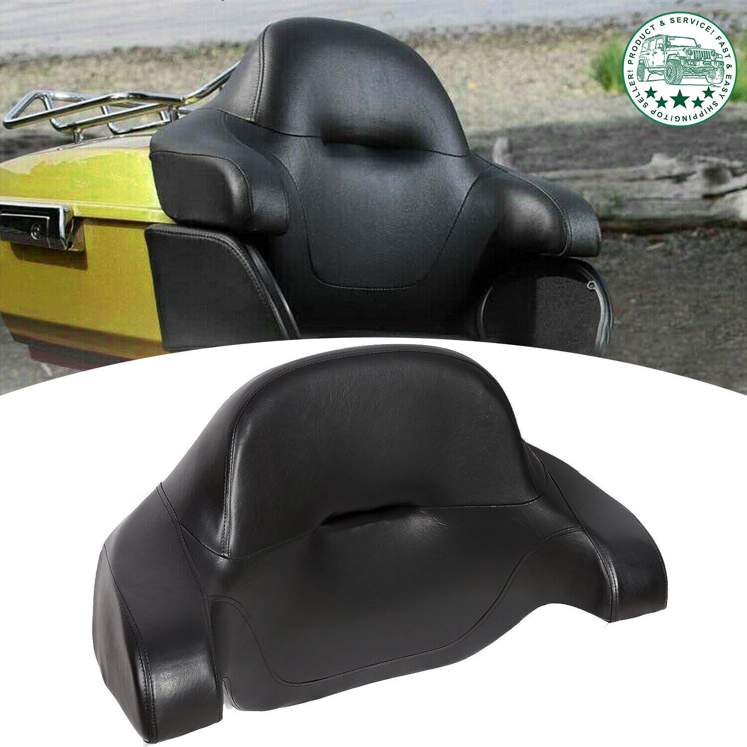 Wrap-around King Tour Pak Trunk Pack Backrest Pad For Harley Touring ...