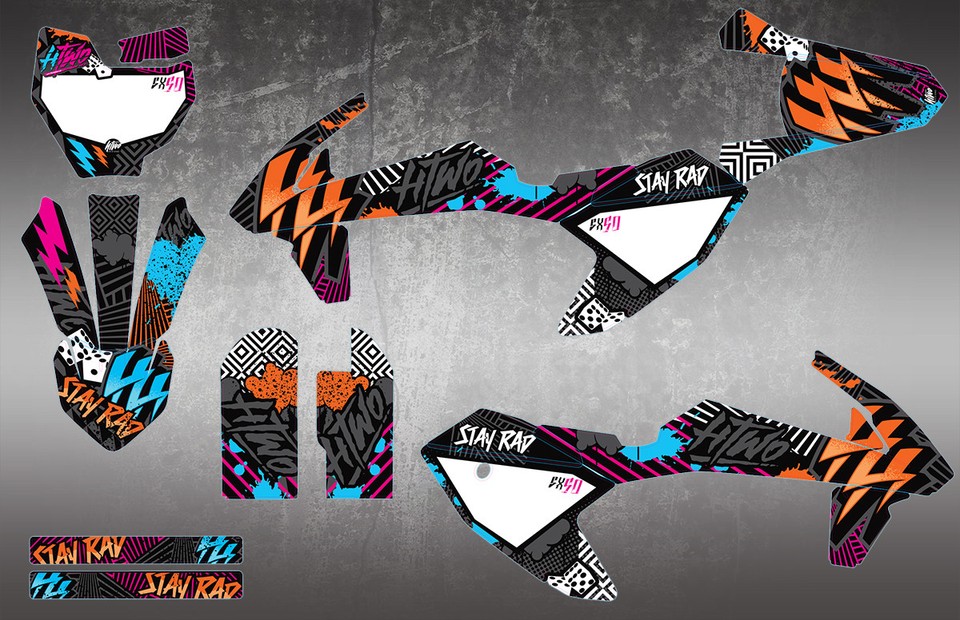 KTM 65 MOTOCROSS GRAPHICS TO SUIT SX SX65 MX GRAPHICS / DECAL KIT ...