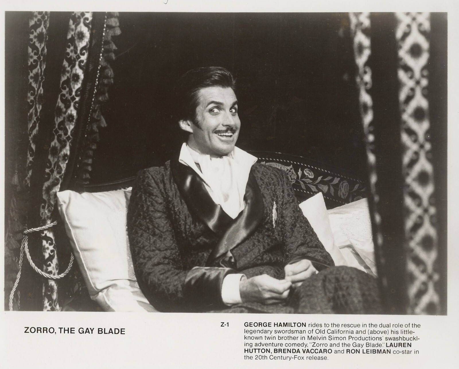 GEORGE HAMILTON ZORRO THE GAY BLADE Reprint PHOTO VG 1981 Bunny ...