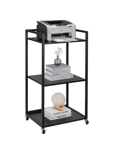 VEVOR Printer Stand With Wheels, Height Adjustable 3 Tier Printer Stand ...