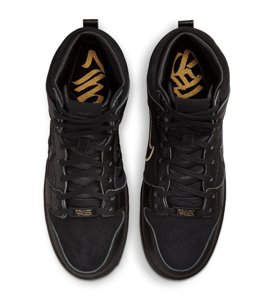 Faust × Nike SB Dunk High "Black and Metallic Gold" DH7755-001 Sneakers ...