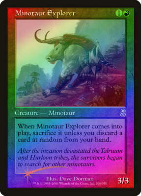 Minotaur Explorer FOIL Odyssey PLD Red Uncommon MAGIC GATHERING CARD ...