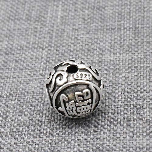 2pcs of 925 Sterling Silver Chinese Fortune Ball Beads Treasure Fill ...