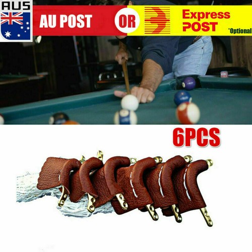 6pcs Leather Snooker Table Net Pockets Set Billiard Pool Replacement ...
