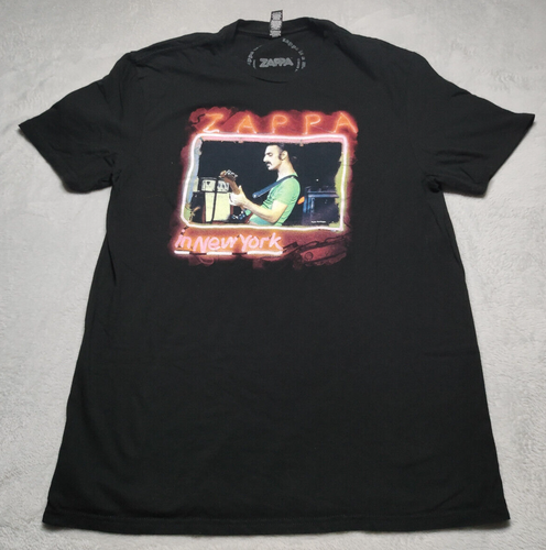 Frank Zappa In New York Concert Tee Black Graphic T-Shirt Large Rock ...