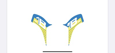 Haro 1b Number Plate Side Decals Yellow Blue old school BMX Restoration ...