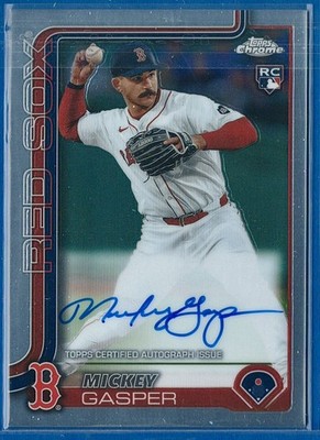 Mickey Gasper On Card Autograph (RC) 2025 Topps Chrome Red Sox #RA-MG ...