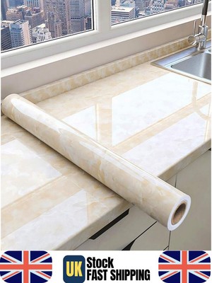 Self Adhesive Kitchen Worktop Covering Vinyl Wrap Cupboard Door Marble ...