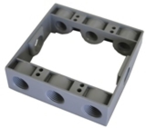 Westgate W2XB50-6 2-Gang Weatherproof Extension Box 6 X 0.5 Inch Hubs ...