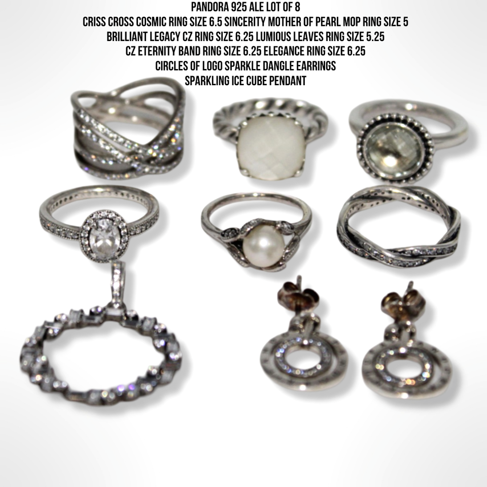 PANDORA 925 ALE Assorted Jewelry ( Lot of 8 ) | eBay