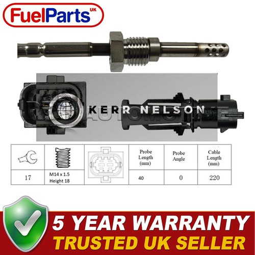 Kerr Nelson Exhaust Gas Temperature Sensor Fits Vectra Zafira Astra 9-3 ...