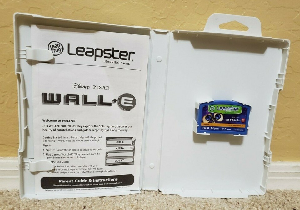 Disney Pixar Wall-E LeapFrog Leapster 1 & 2 Learning Game 4-7 Years ...