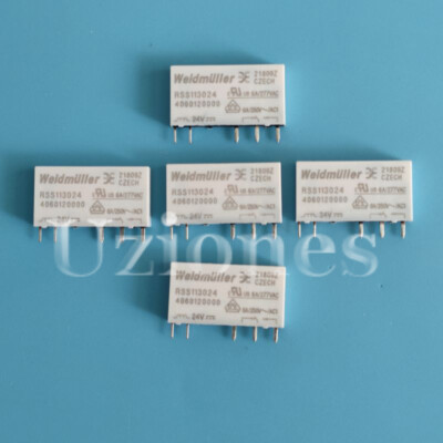 5 Pcs For Weidmuller RSS113024 4060120000 Power Relay 24VDC 6A 277VAC 5 ...